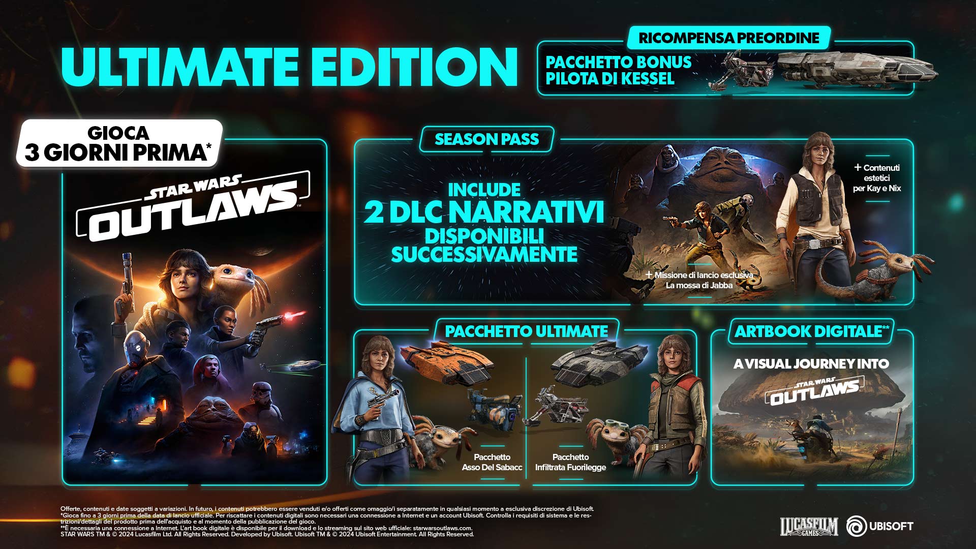 Prenota Star Wars Outlaws Ultimate Edition- Disponibile con Ubisoft+